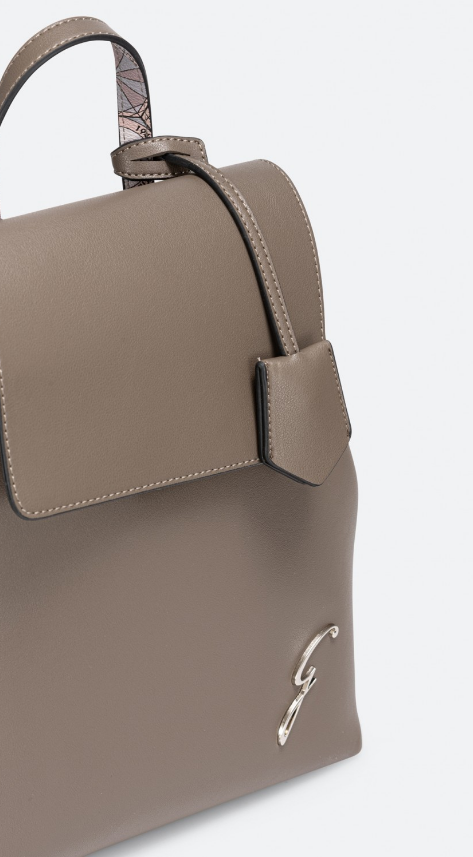 Gattinoni Denise Backpack PU/PVC Taupe | Iconed.it