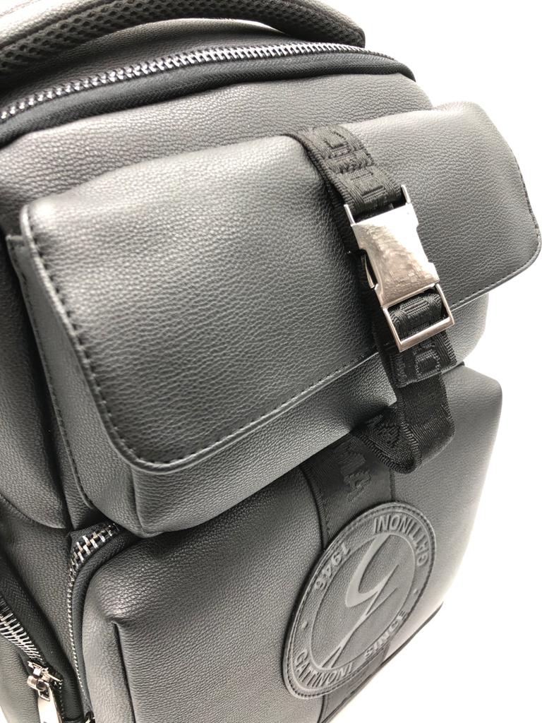 Gattinoni Tristan M Backpack Bag PU Black | Iconed.it
